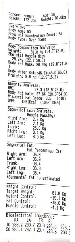 IN-F100 Body composition Analyzer